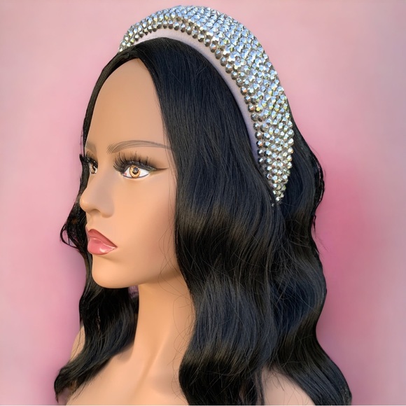 Accessories | Silver Handmade Rhinestone Festival Coachella Sparkle Bling Statement Headband ...